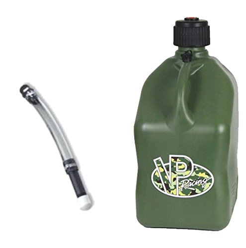 VP 5 Gallon Square Camo Racing Utility Jug with Deluxe Filler - Want It All