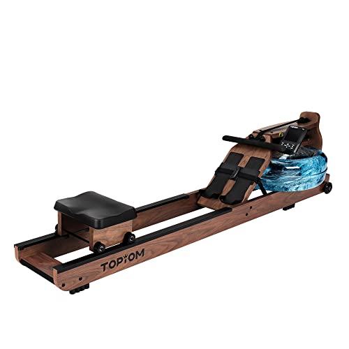 TOPIOM Water Rower Rowing Machine with TM-3 Performance Monitor, Walnut ...