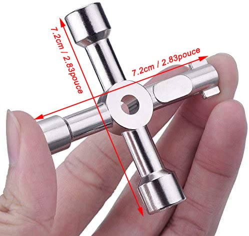 WILLBOND Meter Box Key Hose Key Spigot Key Gas Key 4 Way Multi ...