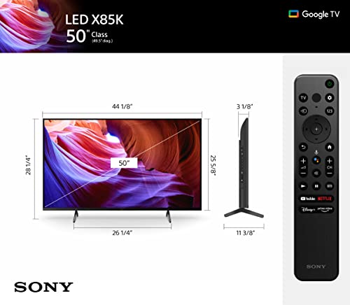 Sony 50 pulgadas 4K Ultra HD TV X85K Series: LED Smart Google TV con ...