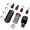6AN Inline Fuel Filter Kit with Bulkhead Adapters, Push Lock Fittings ...