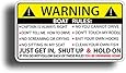 Amazon.com : Boat Rules Safety Sticker Funny Attention Warning Adhesive ...
