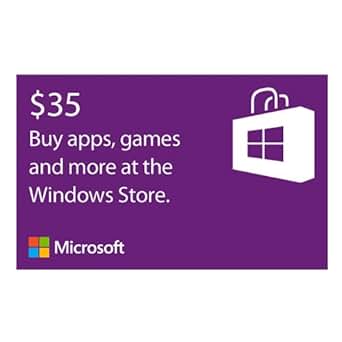 Amazon.com: Microsoft Windows Store Gift Card - $35 Value [Online Code ...