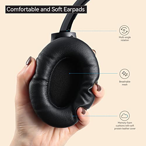 Noise Cancelling Headphones Over Ear: Bluetooth Wireless Foldable ANC ...