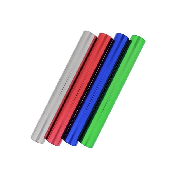 Get Out! Aluminum Relay Running Baton 4-Pack – 12in Metal Baton Sticks ...
