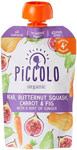 PICCOLO FOODS Organic Pear, Fig, Butternut Squash, Carrot & Fig, 100 gm ...