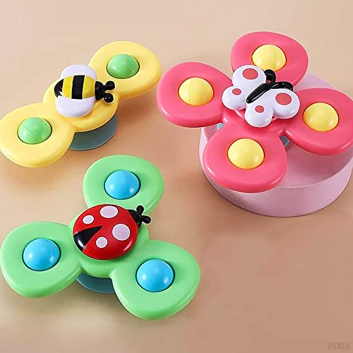 3Pcs Suction Toys for Toddlers - Suction Fidget Spinner for Baby Bath ...