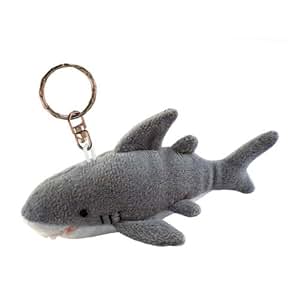 Amazon.com: Shark Keychain Fluffy Plush Stuffed Clip Toy - Cute Ocean ...