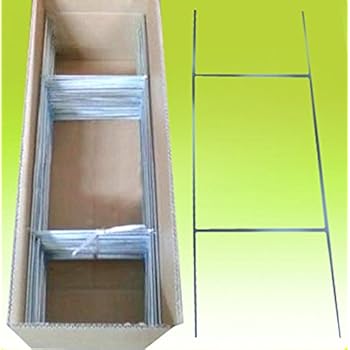 Amazon.com : 25 Pack of "H" Frame Wire Stakes Corrugated Yard Sign ...