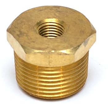 FasParts 3/4" NPT Male NPT MIP MPT x 1/4" NPT Female FIP FPT Reducer Bushing Brass Fitting Fuel ...