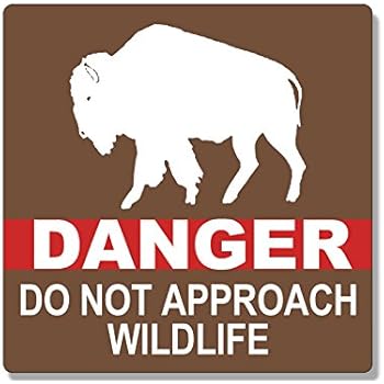 Amazon.com: American Vinyl Sign Shaped Bison Danger Do Not Approach ...