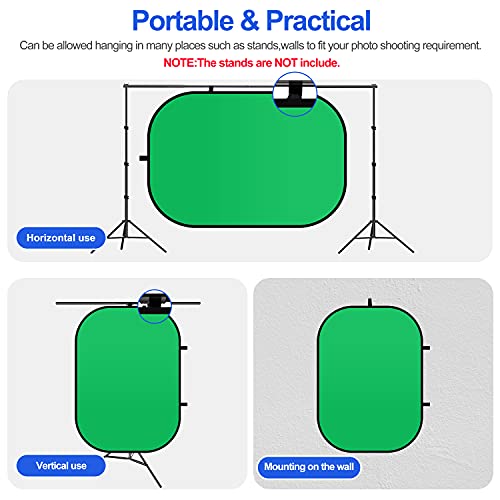 Buy FUDESY Portable Green Screen Collapsible Backdrop, 5x6.5 Chromakey ...