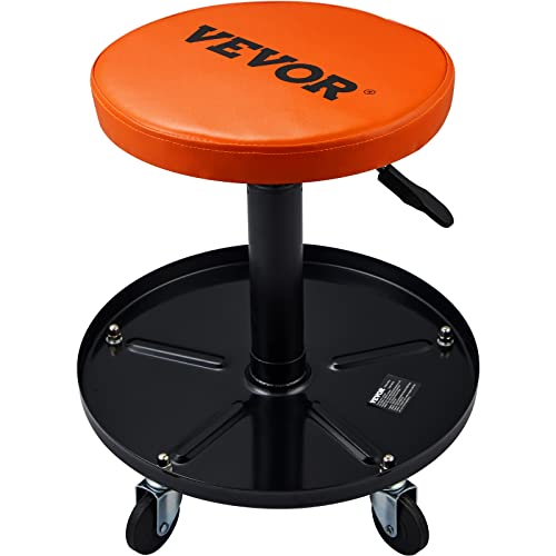 VEVOR Mechanic Stool, 250 LBS Rolling Pneumatic Creeper Garage/Shop ...