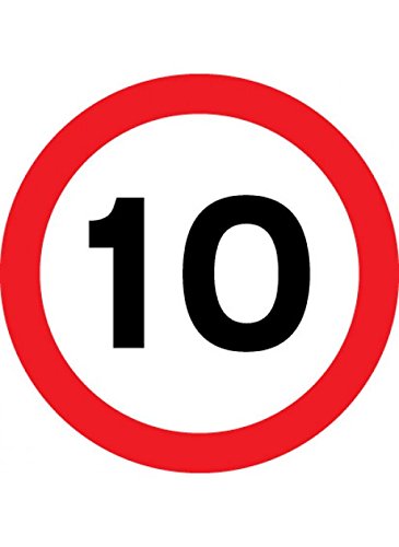 Caledonia Signs 67502N 10 Mph Sign, Aluminium, 400 mm x 400 mm – BigaMart
