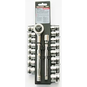 Task Force 18-Piece Standard/Metric 3/8" Drive 6-Point Socket Set A ...