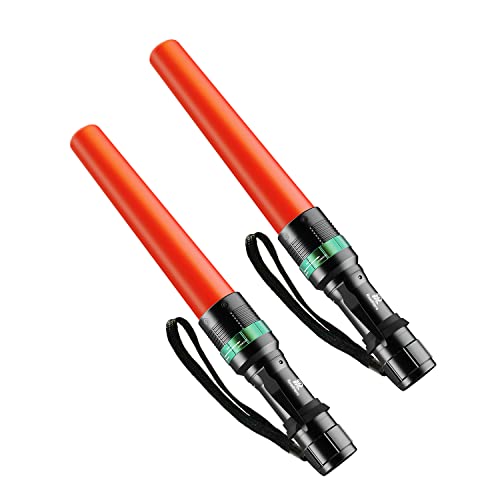 RoadHero 2 Pack Traffic Wand,11Inch Flashlight Led Traffic Control ...