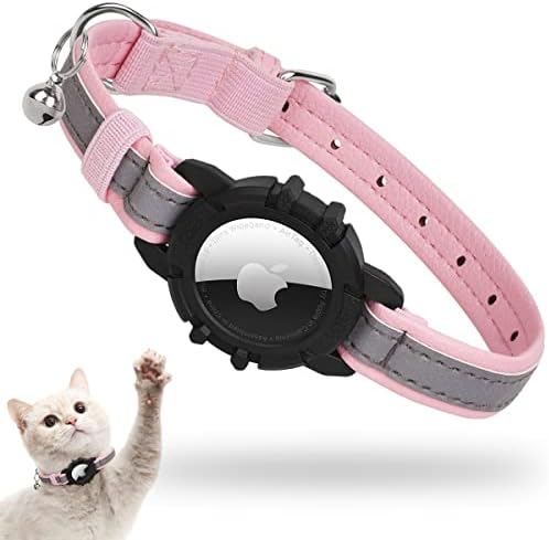Reflective AirTag Cat Collar, FEEYAR Integrated Apple Air Tag Cat ...