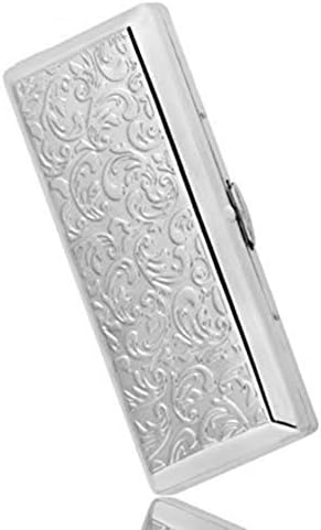 ALBXO Portable Ultra Thin Stainless Steel Lengthen Cigarettes Case for ...