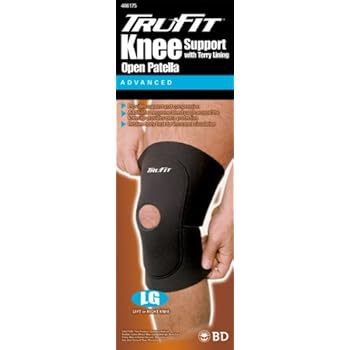 Amazon.com: Tru-Fit Deluxe Terry Lined Open Patella Knee Brace, Black ...