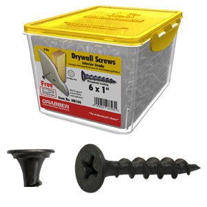 GRABBER 6 x 1" Coarse Drywall Screw, Scavenger Head - 5 Lbs.: Amazon ...