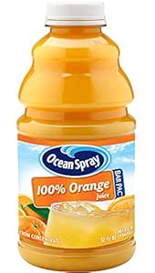 Amazon.com : Ocean Spray 100% Orange Juice, 32 Ounce Bottle (Pack of 12 ...
