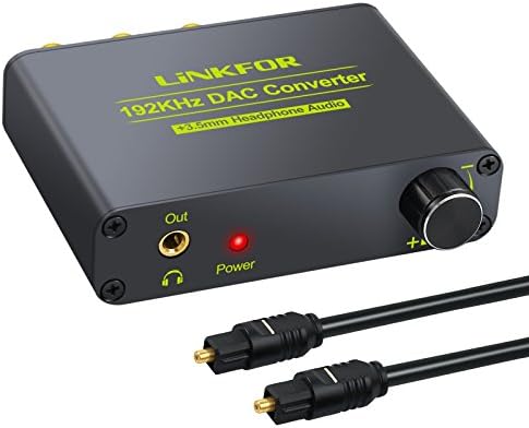 LiNKFOR 192kHz DAC Digital to Analog Audio Converter Dolby AC-3 DTS 5 ...