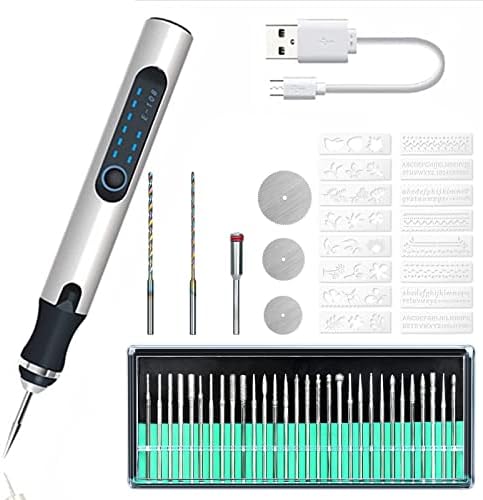 Electric Engraving Tool Kit, USB Cordless Rechargeable Engraving Pen ...