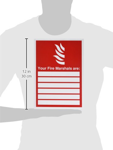 SIGNSLAB SR11172 FR09850R Safety Sign “Your Fire Marshals”, A4, PVC ...