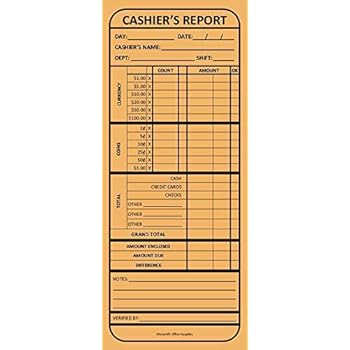 Amazon.com : Cashier Depot EZ400 Cashier's Deposit Report Envelope, 4 1 ...