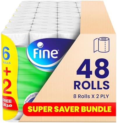سعر Fine Super Towel Kitchen Tissue roll 45 sheets x 2 Ply, 48 Rolls فى ...