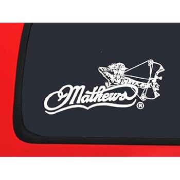 Amazon.com: Mathews Archery Logo with Whitetail - White Hunting window ...