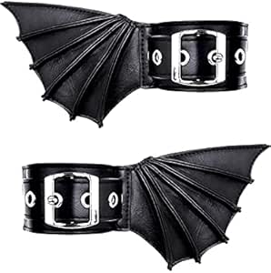 Amazon.com: RE Style Bat Wings Cuffs Batwings Cuffs Black Gothic Bat ...