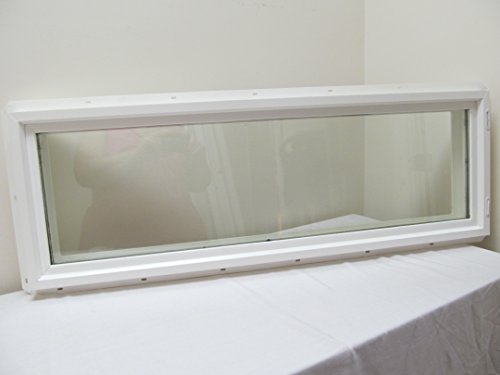 Buy Transom Window Double Pane 12" x 36" Tempered Glass PVC Online at ...