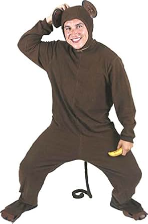 Amazon.com: Adult's Monkey Halloween Costume (Size: Standard 42-46 ...