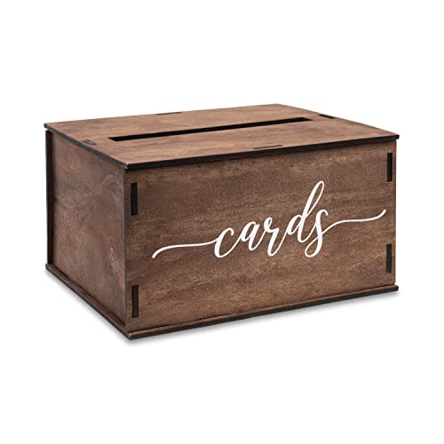 Wooden Wedding Card Box with Slot | Wedding Decorations for Reception ...
