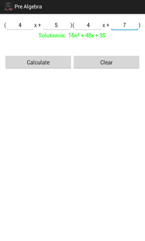 Pre-Algebra Calculator:Amazon.com:Appstore for Android