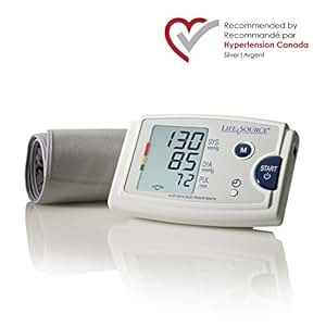 LifeSource Premium Blood Pressure Monitor with Pre-Formed Upper Arm ...