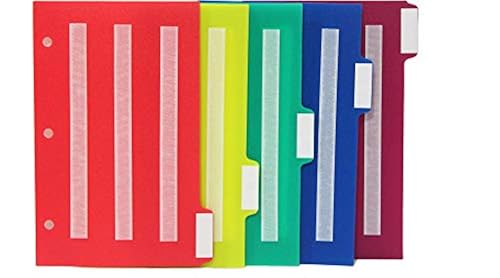 5 Small Color Dividers/Tabs Set (8”x5" Half Sheet) Perfect to keep your ...