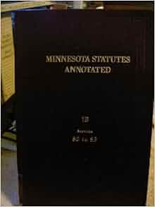 Minnesota Statutes Annotated 7B Sections 80 to 83: West Group: Amazon ...