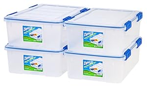 Amazon.com: Ziploc WeatherShield 26.5 Quart Storage Box, 4 Pack, Clear ...