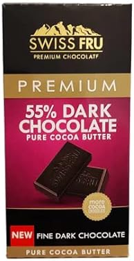 سعر شوكولاتة داكنة فاخرة 55% زبدة كاكاو نقية من سويس فرو، 80 جرام فى ...