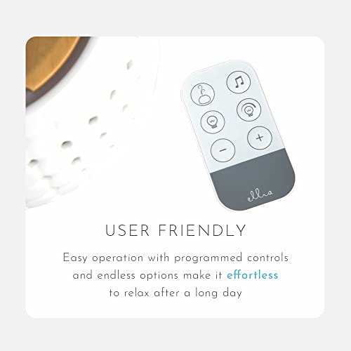 Ellia,Gather UltrasonicAroma Diffuser,White,Ceramic & Wood,200mL ...