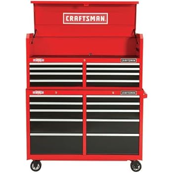 Amazon.com: CRAFTSMAN Tool Chest Combo, 52-Inch, 18 Drawer, Red ...
