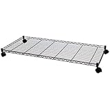 Amazon.com: Flat Rolling Floor Shelf Metal Storage Cart - Expandable to ...