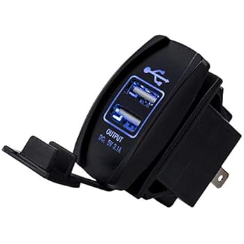 Amazon.com: MICTUNING Universal Rocker Style Car USB Charger - with ...