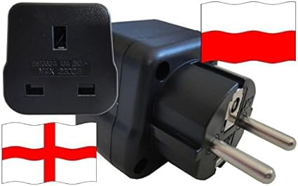 Steckdosenadapter für Polen - Steckeradapter England mit Schutzkontakt ...