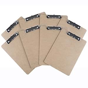 Amazon.com : 8 Pack Bulk Standard Wood Clipboards: 9x12.5 Inch Legal ...