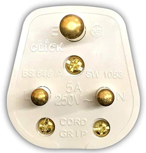 5 Amp Round Pin Plug White – BigaMart
