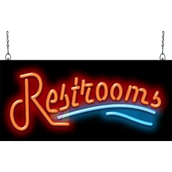 Restrooms Neon Sign - Restroom Door Signs - Amazon.com