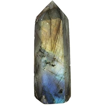 Amazon.com: SUNYIK Labradorite Crystal Self Standing 6 Facet Single ...